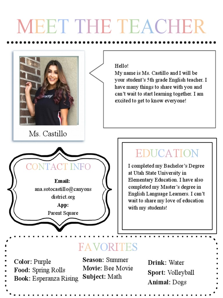 Meet Ms. Castillo | PDF