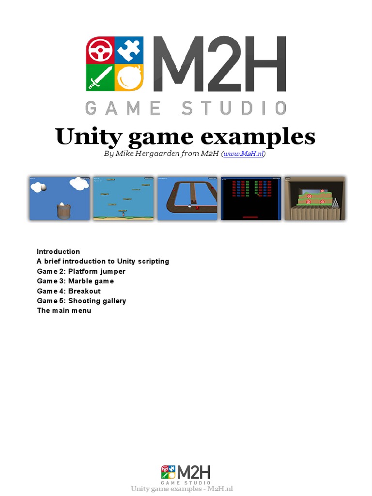 UnityGameExamples by M2H | PDF | Unity (Game Engine) | Computing