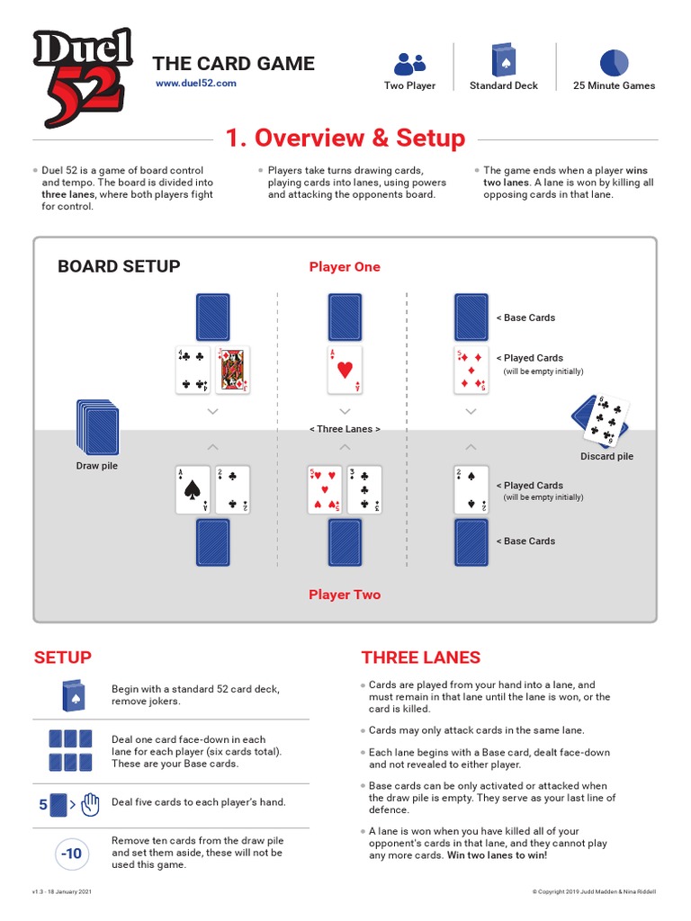 Overview & Setup: The Card Game | PDF | Entertainment | Playing Cards