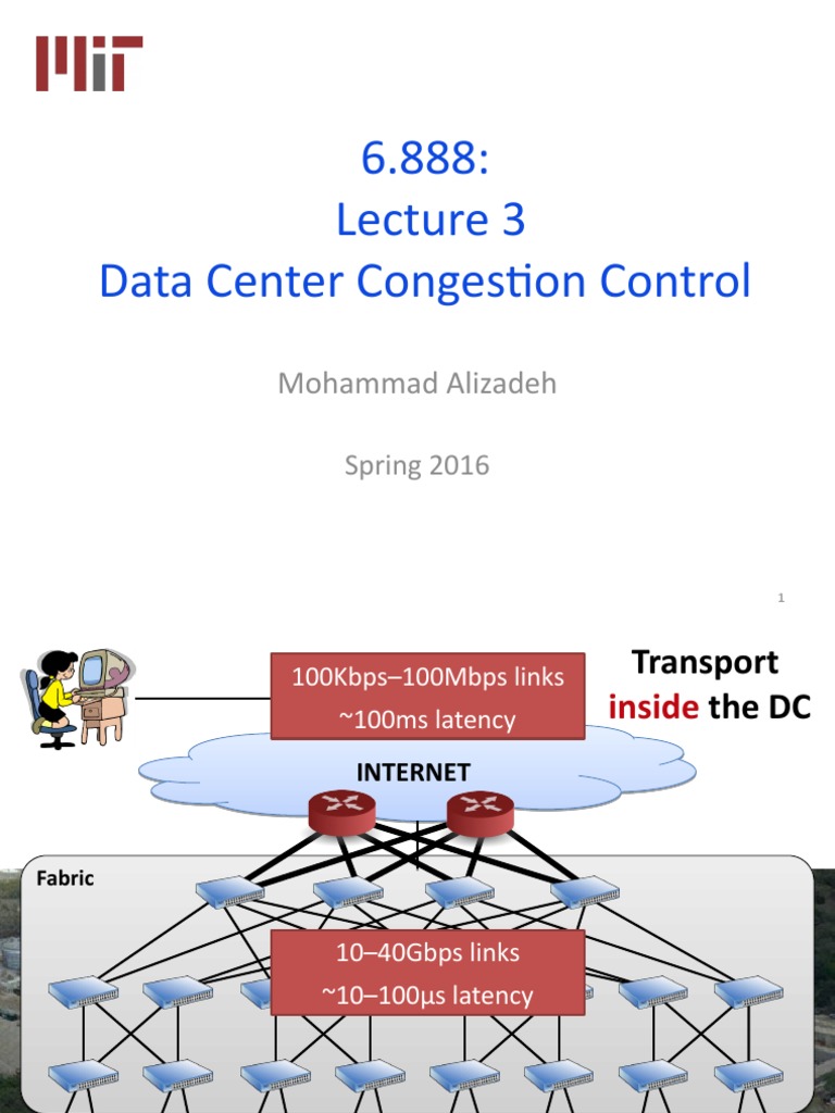 6.888: Data Center Congestion Control: Mohammad Alizadeh | PDF ...