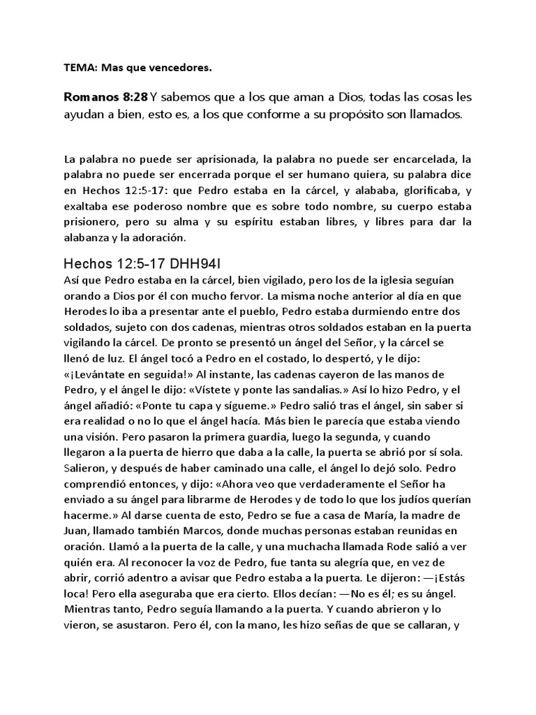 TEMA Mas Que Vencedores | PDF