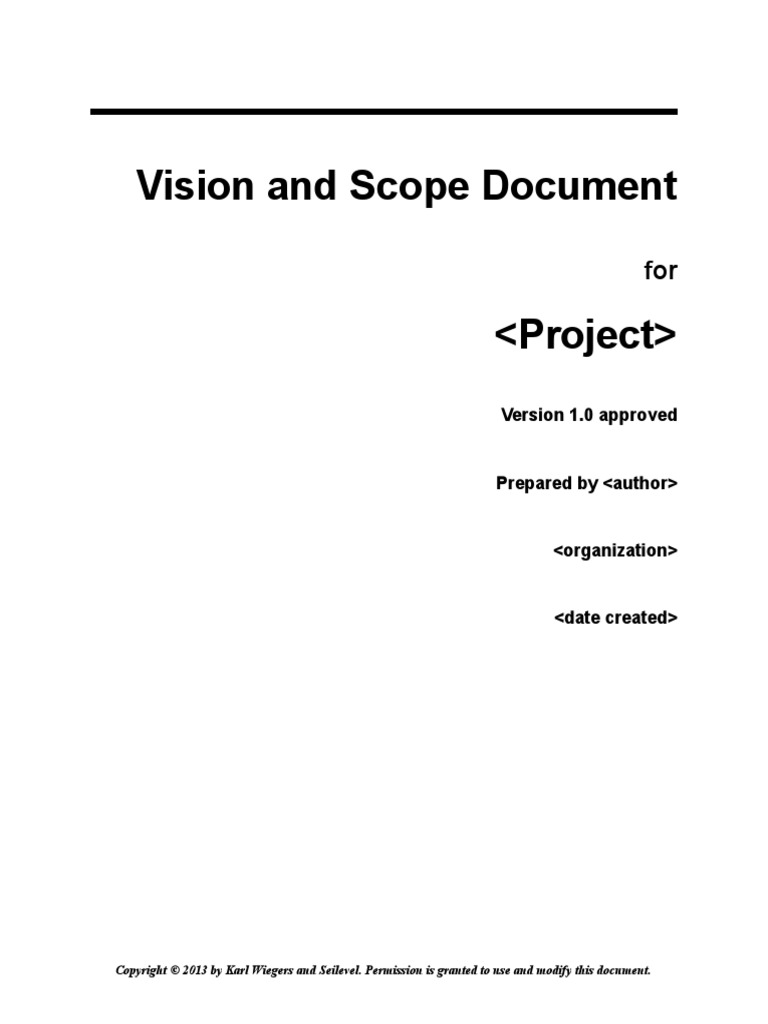 Vision and Scope Document: Version 1.0 Approved | PDF | Usability ...