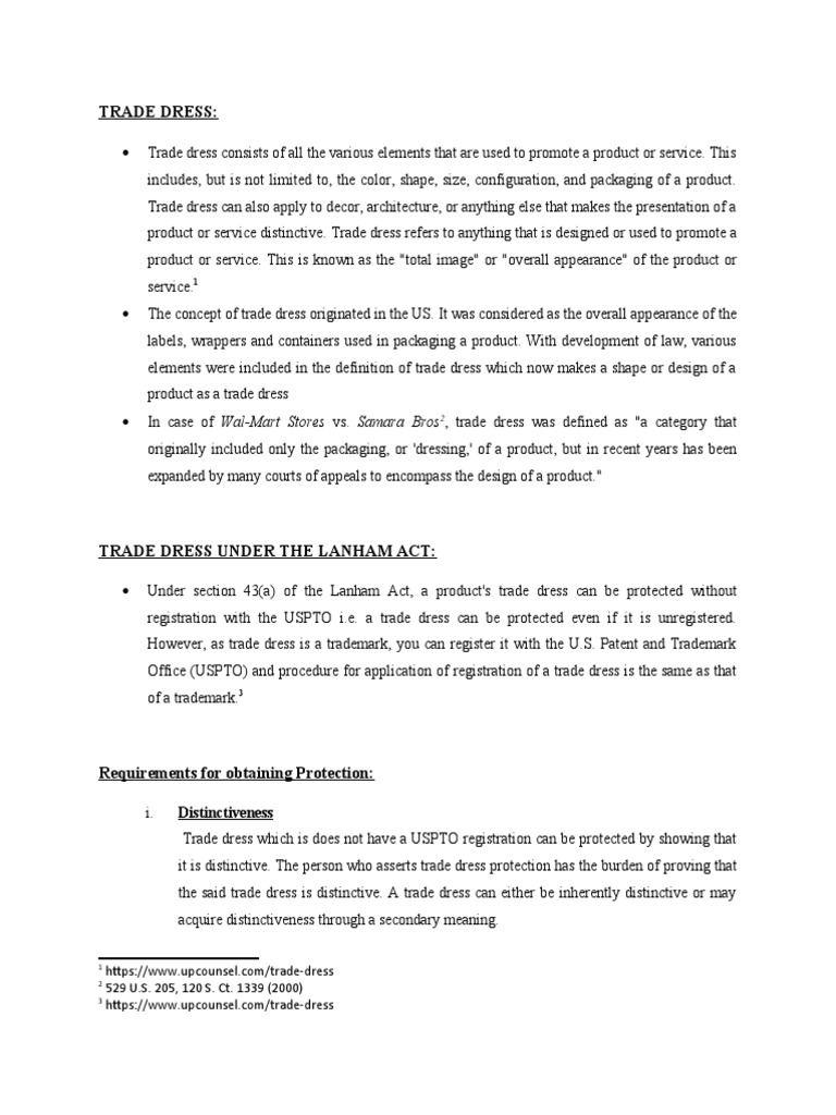 Trade Dress | Download Free PDF | Trade Dress | Trademark Distinctiveness