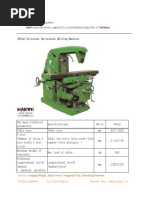 Milling Machine Specifications | PDF | Gear | Manufactured Goods