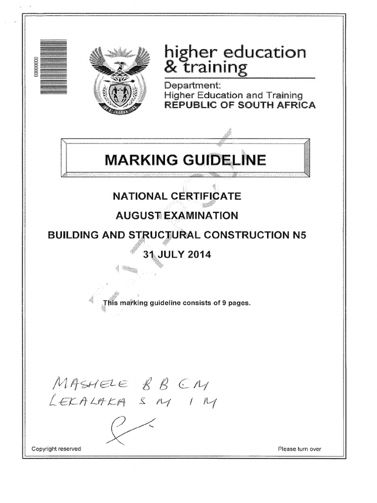 Building and Structural Construction N5 | PDF