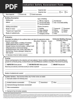 ATC-20 Detailed Evaluation Safety Assessment Form | PDF | Wall | Concrete