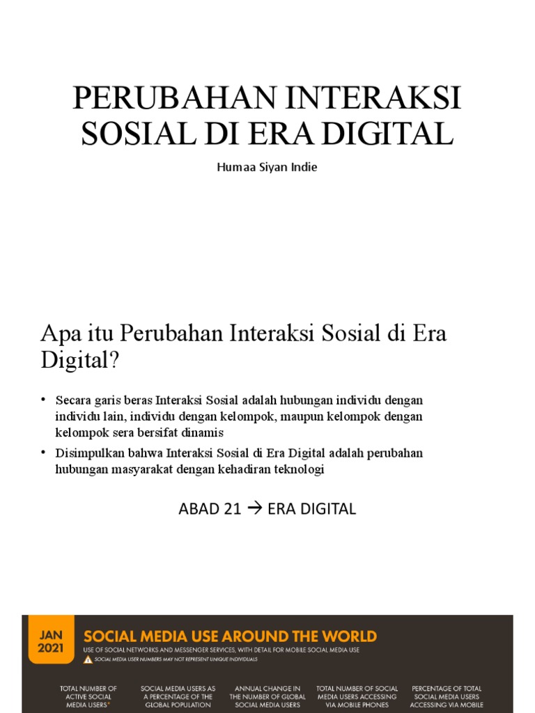 Perubahan Interaksi Sosial Di Era Digital | PDF