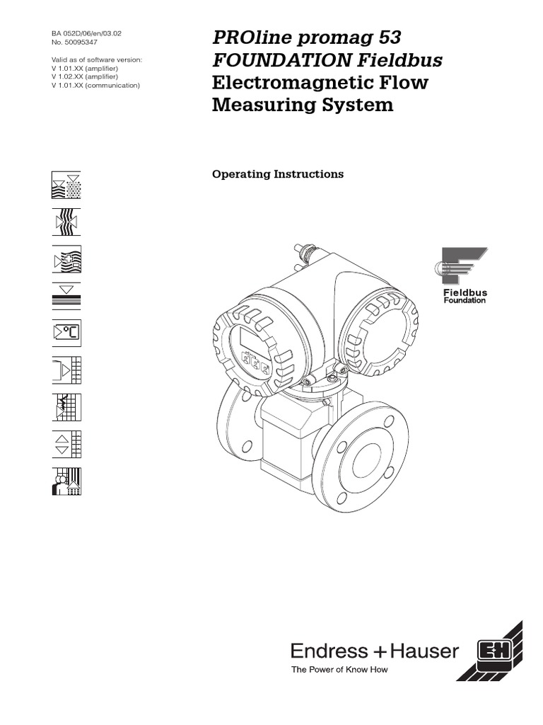 Promag 53 | PDF | Pipe (Fluid Conveyance) | Fluid Dynamics