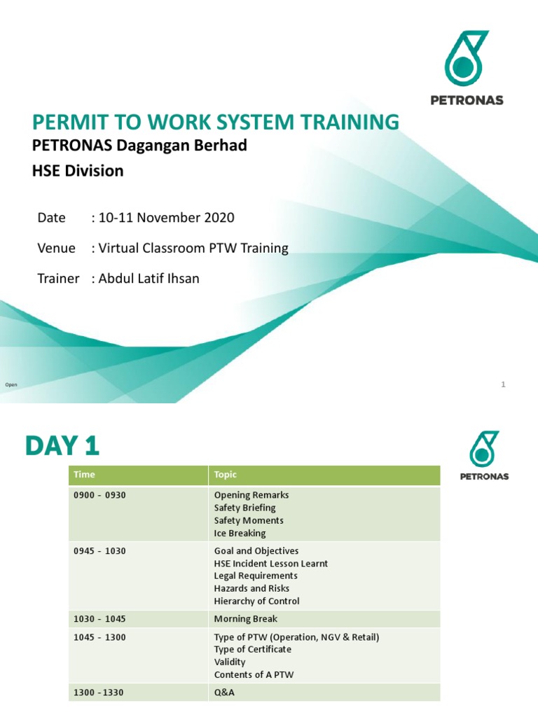 PDB PTW 2019 Ra and WL Vol. 1 10-11 Nov 2020 | PDF | Safety ...