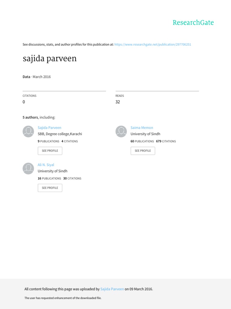 Sajida Parveen: March 2016 | PDF | Polyphenol | Ph