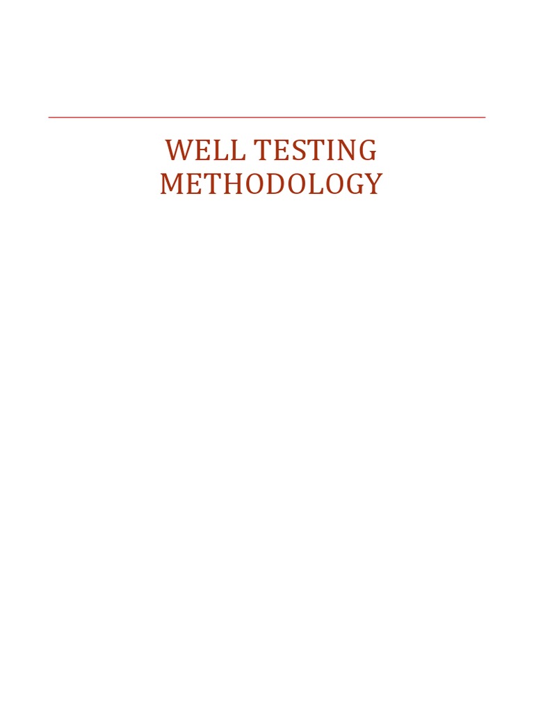 Well Testing Methodology | PDF | Pump | Flow Measurement