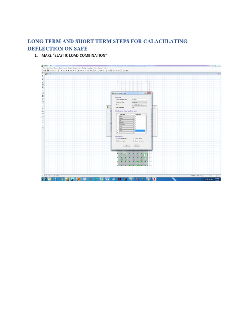 Long Term and Short Term Steps For Calaculating Deflection On Safe | PDF