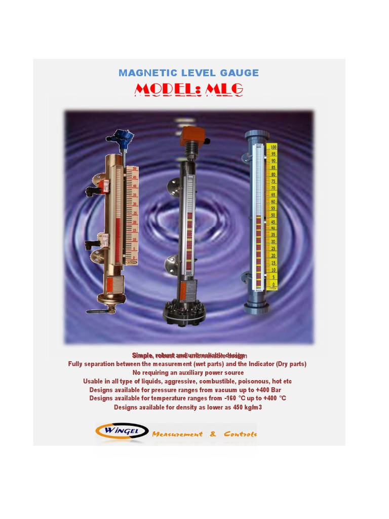 MAGNETIC LEVEL GAUGE-Wingel Use Mitreka Name | PDF | Pipe (Fluid ...