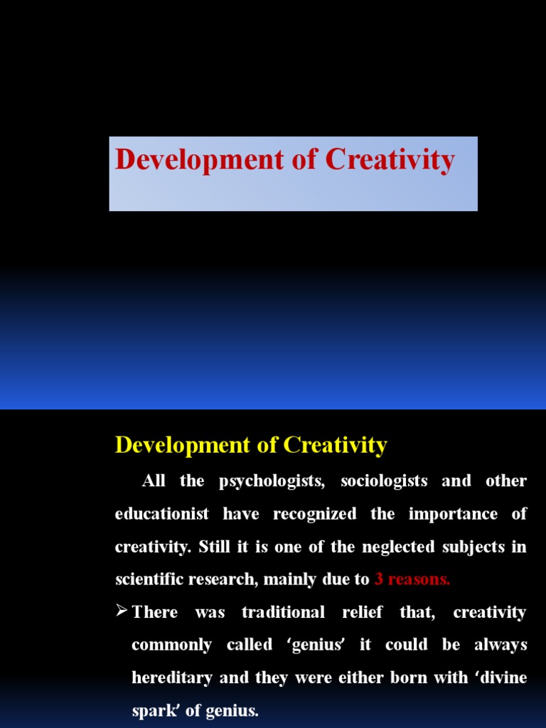 Development of Creativity | PDF | Creativity | Socioeconomic Status