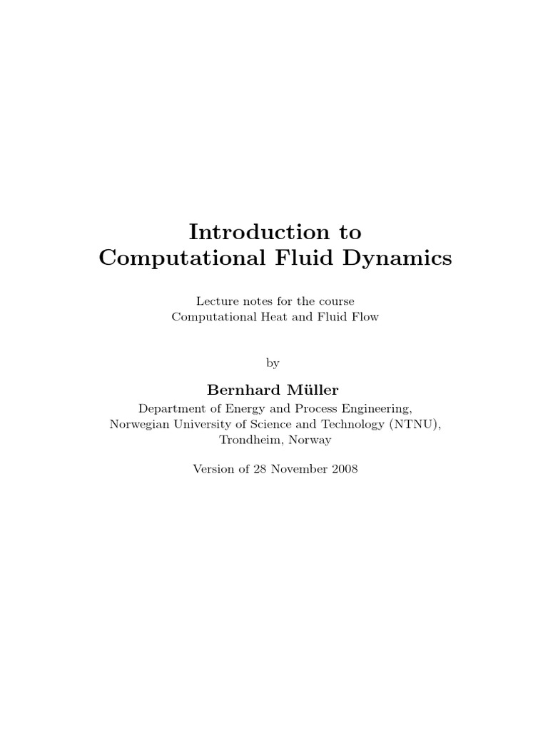 Intro CFD | PDF | Fluid Dynamics | Computational Fluid Dynamics