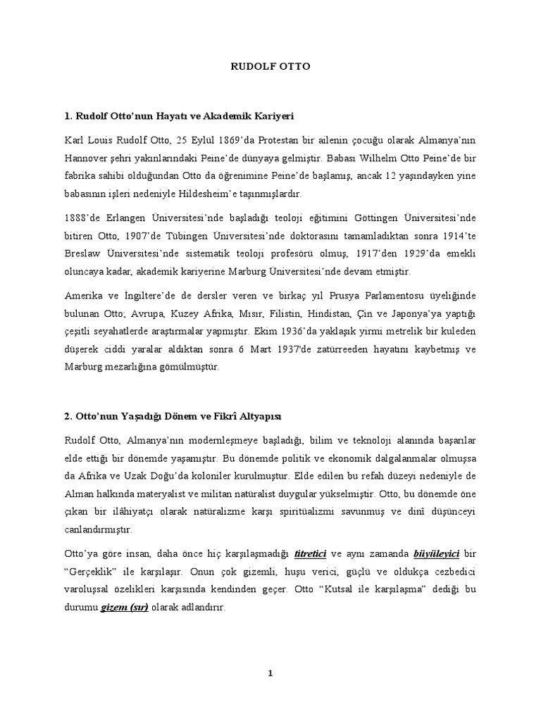 Rudolf Otto | PDF