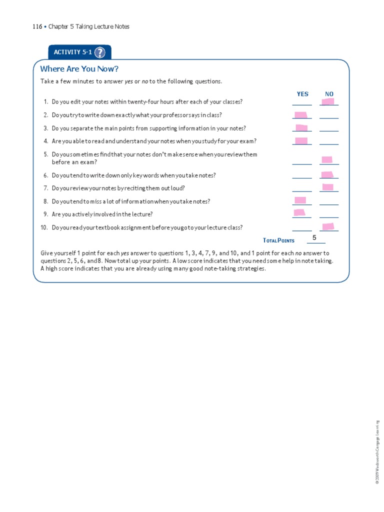 Where Are You Now?: Yes or No To The Following Questions | PDF