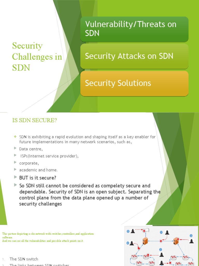 Vulnerability/Threats On SDN Security Attacks On SDN Security Solutions ...