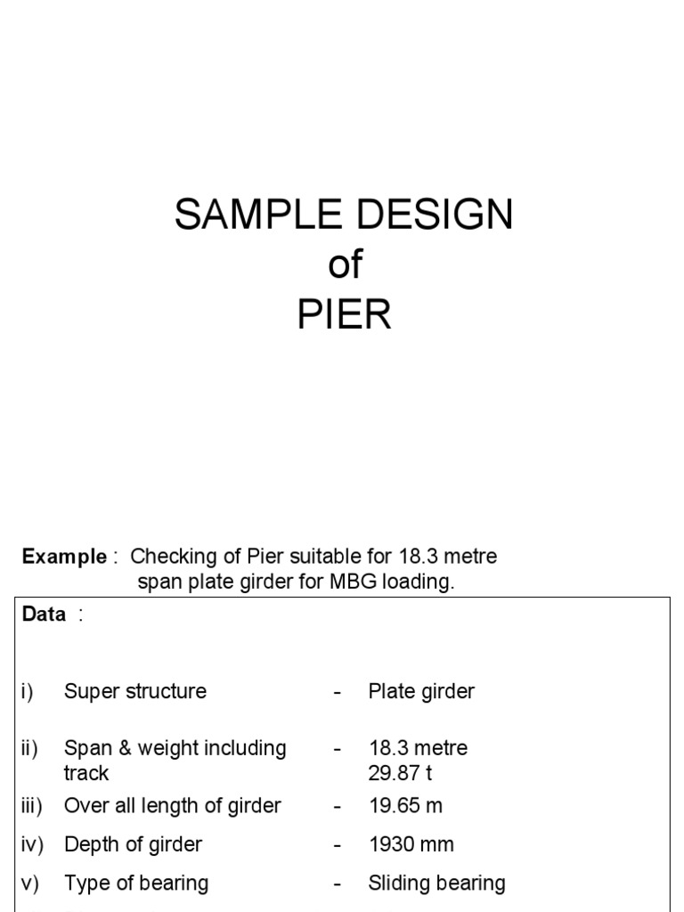 Pier Design | PDF | Mechanical Engineering | Physical Quantities