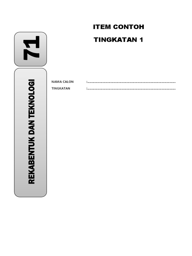 Item Contoh RBT Tingkatan 1 2021 | PDF