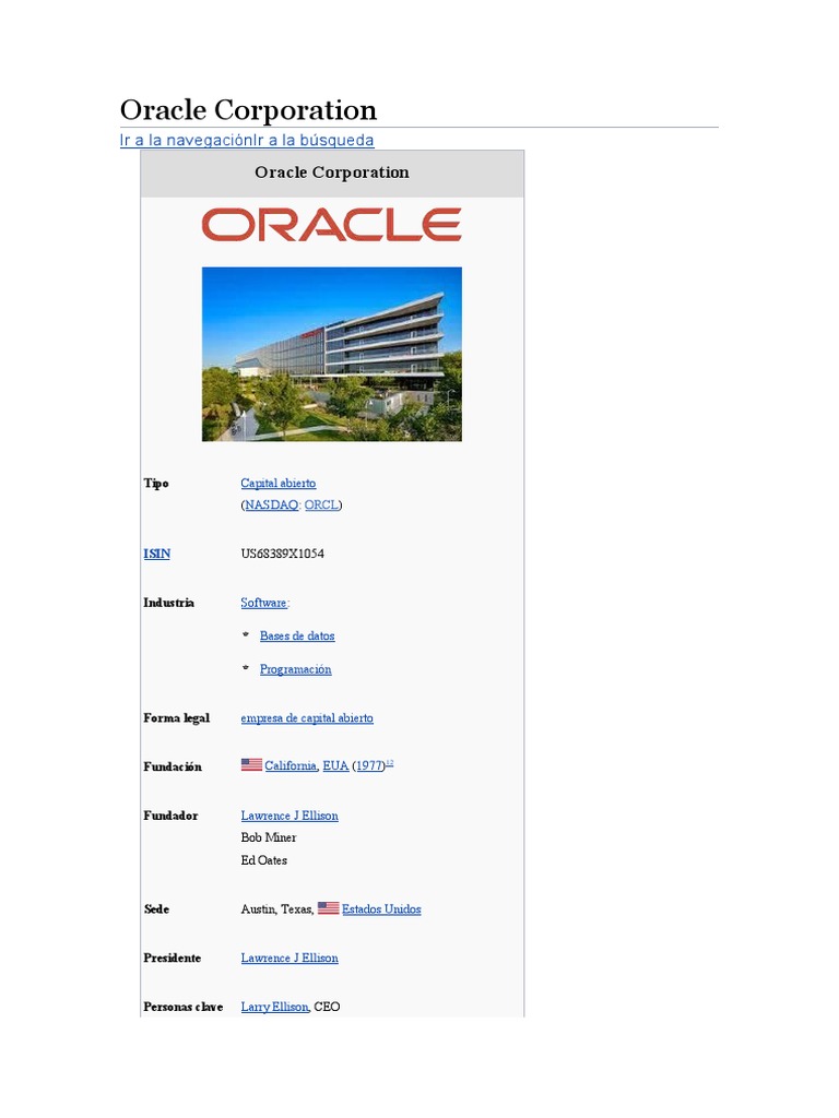 Oracle Pdf Oracle Corporation Software De La Aplicacion