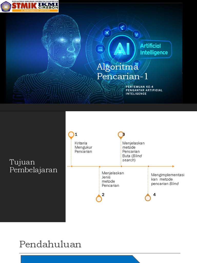 Pengantar AI Minggu Ke 4 Algoritma Pencarian 1 | PDF | Metode & Bahan Ajar