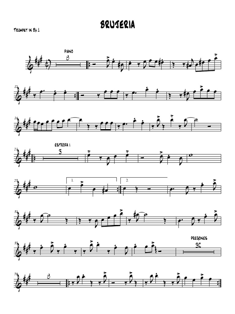 Brujeria - Trumpet in BB 1 | PDF