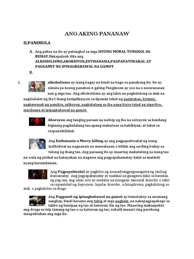 Ang Aking Pananaw | PDF