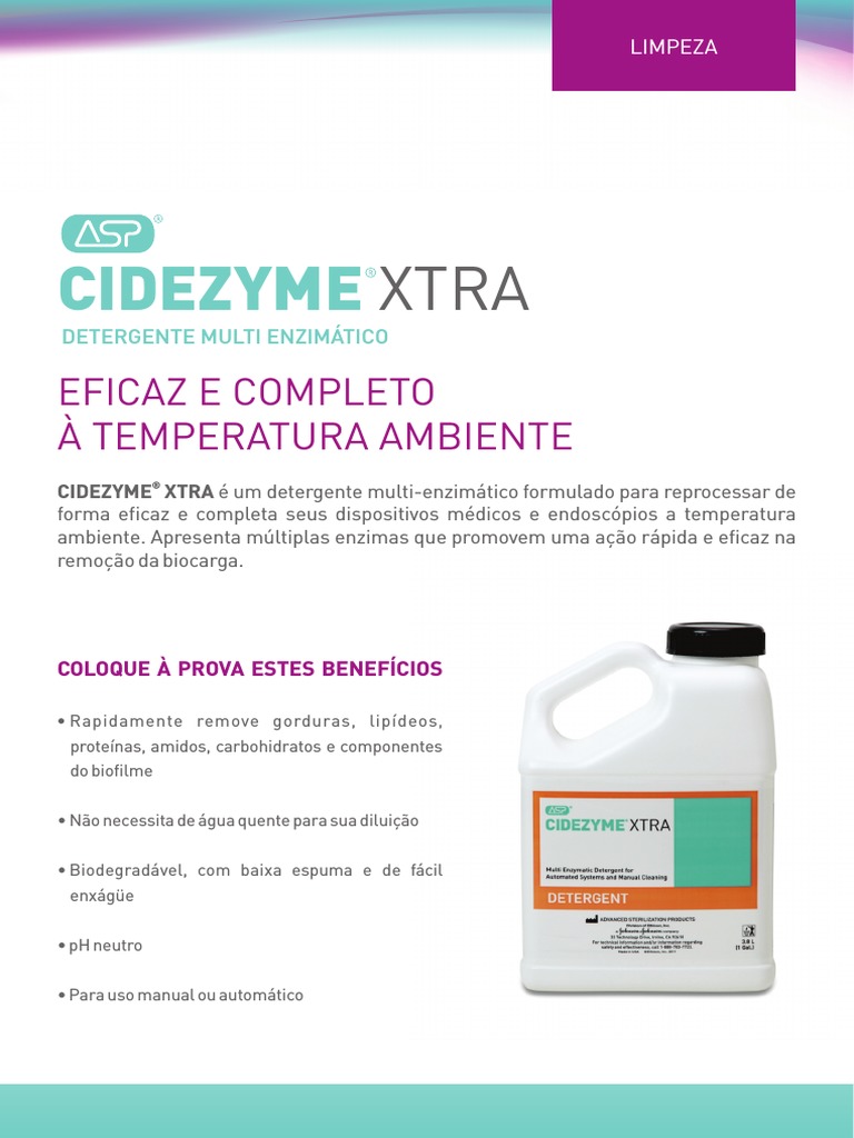 3.cidezyme Detergente Enzimatico | PDF | Enzima | Materiais