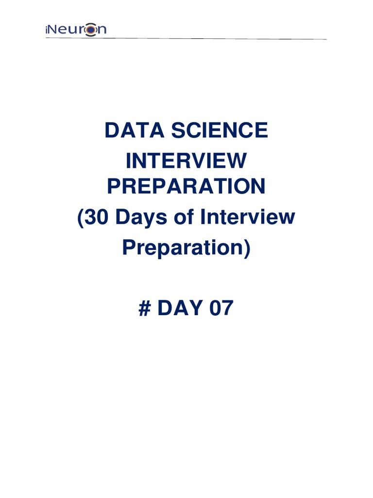 Data Science Interview Preparation 7 | PDF | Time Series | Autocorrelation