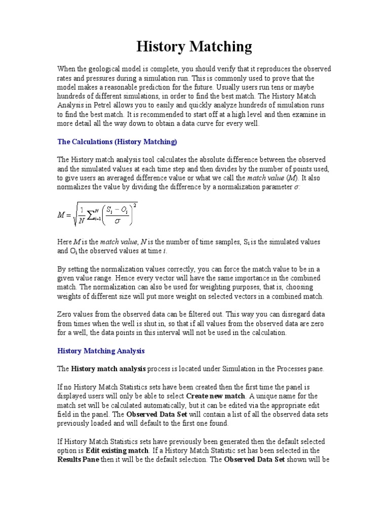 Chapter 11 - History Matching | PDF | Statistics | Simulation