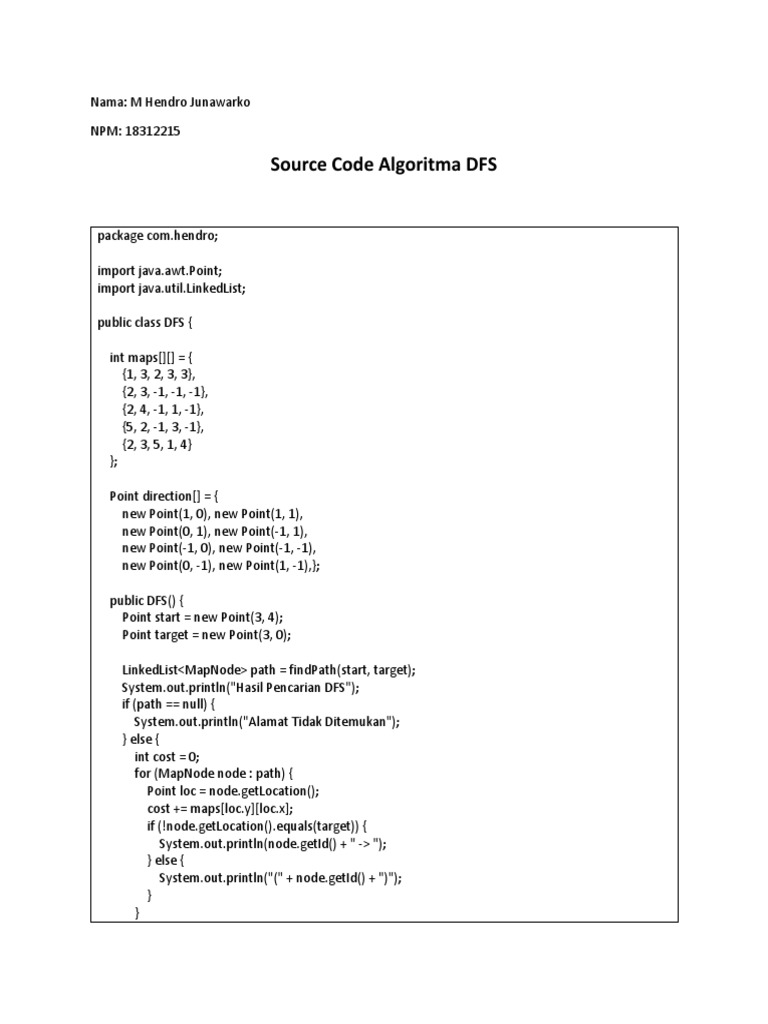 Source Code Algoritma Dfs Pdf Computer Engineering Programming Paradigms 4160