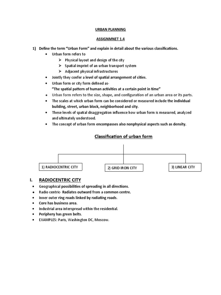 Classification of Urban Form | PDF | Urban Planning | Urban Area