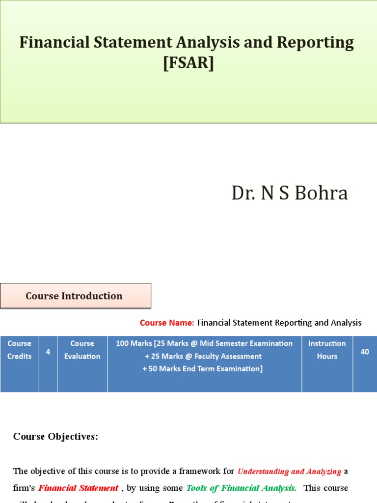 Financial Statement Analysis Course | PDF | Financial Statement ...