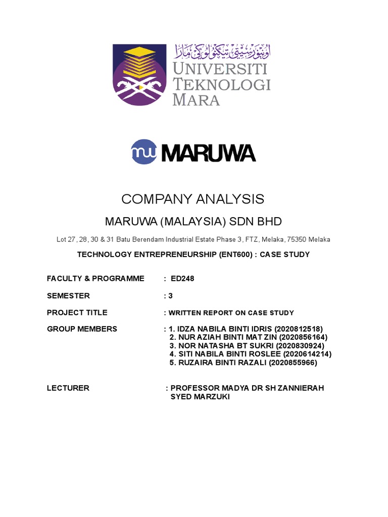 ENT 600 - Case Study | PDF | Sales | Prices