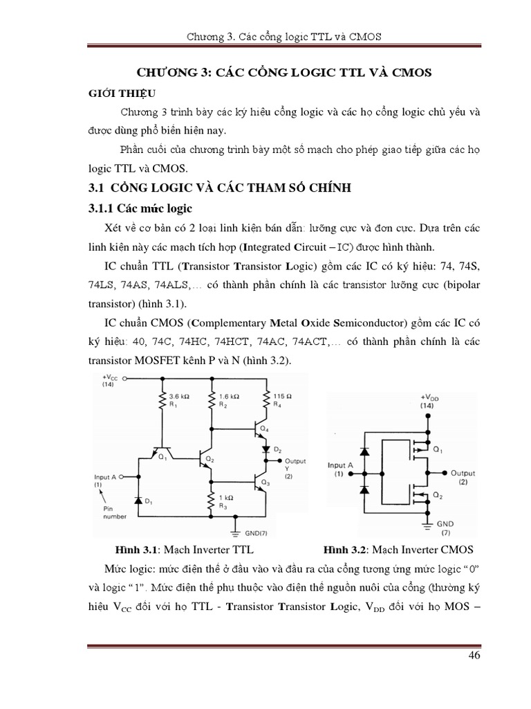 Chuong - 3 - Cac Cong Logic TTL Va CMOS | PDF