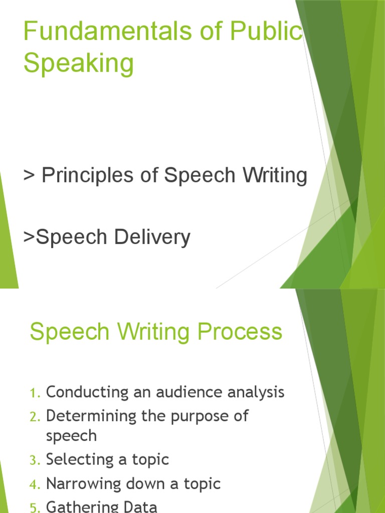 Speech Writing Process and Speech Pattern | PDF | Speech | Idea