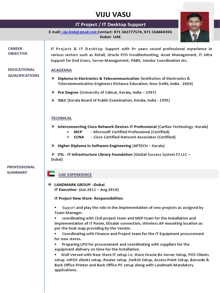 Viju Vasu: IT Project / IT Desktop Support | PDF | Computer Network | Point Of Sale