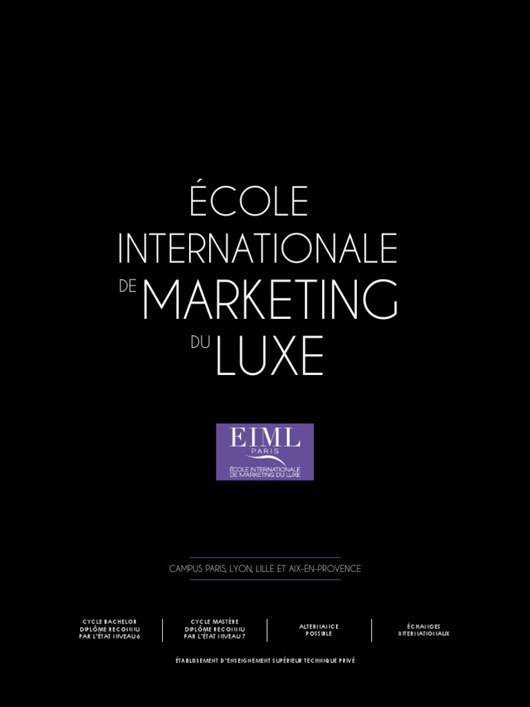 EIML Paris : École de Marketing du Luxe | PDF | Articles de luxe ...