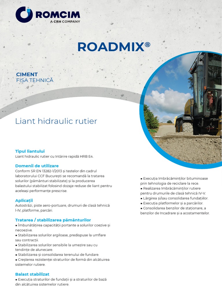 Fisa Tehnica ROADMIX | PDF
