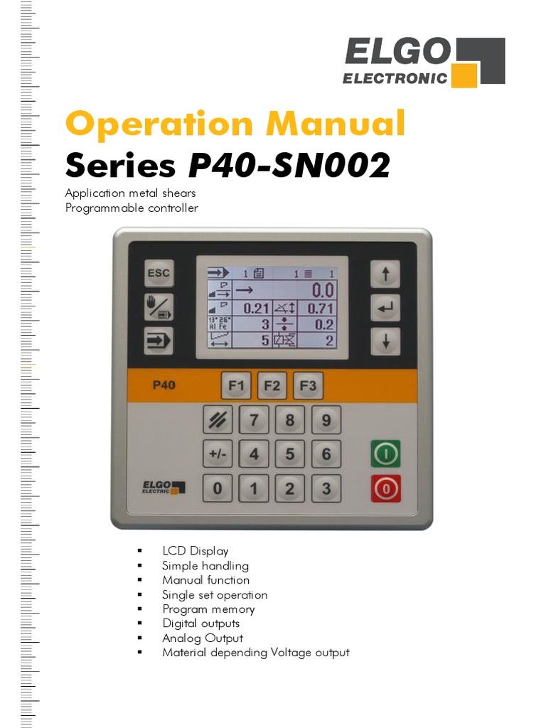 Operation Manual: Series P40-SN002 | PDF | Amplifier | Menu (Computing)