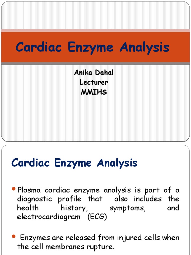 Cardiac Enzyme | PDF | High Density Lipoprotein | Cholesterol