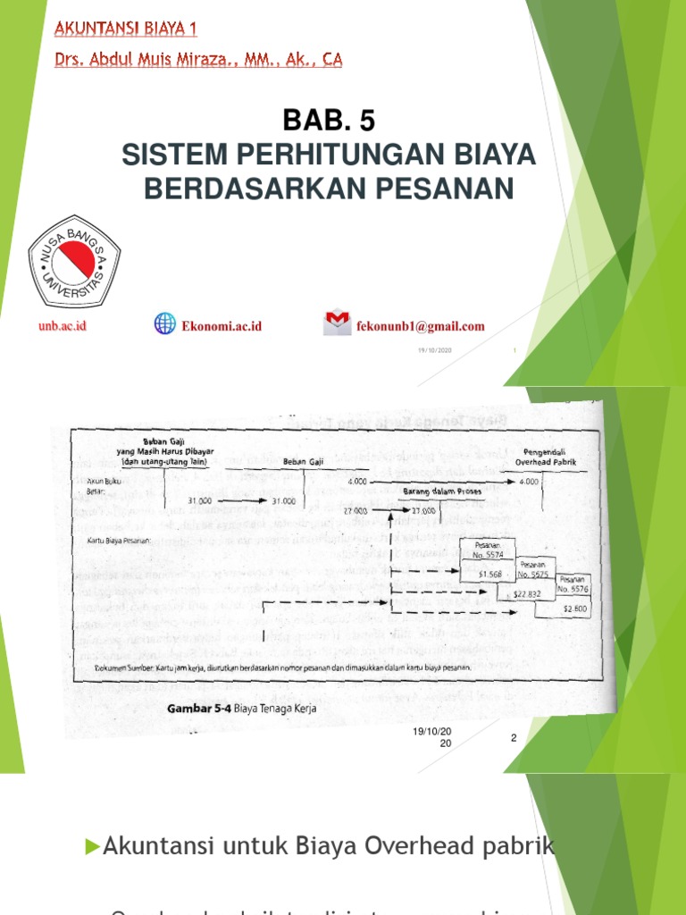 Sistem Akuntansi Biaya Overhead Berdasarkan Pesanan | PDF