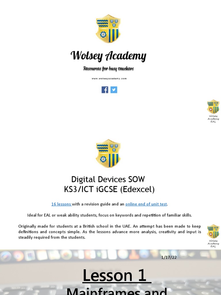 WA ICT EAL DIGITAL DEVICES Mainframes and Microprocessors | PDF | Computer Hardware | Mainframe ...