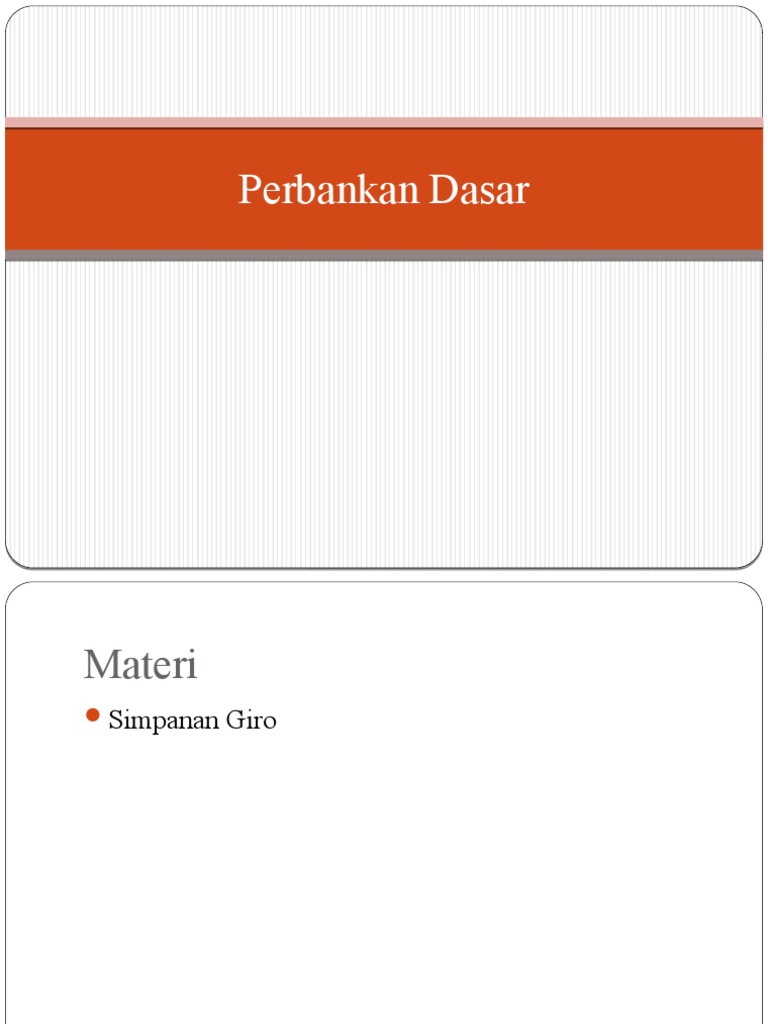 Kls 10 (Simpanan Giro) | PDF