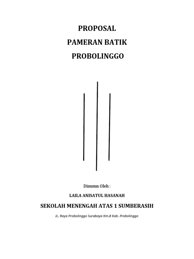 Proposal Pameran Batik Probolinggo | PDF