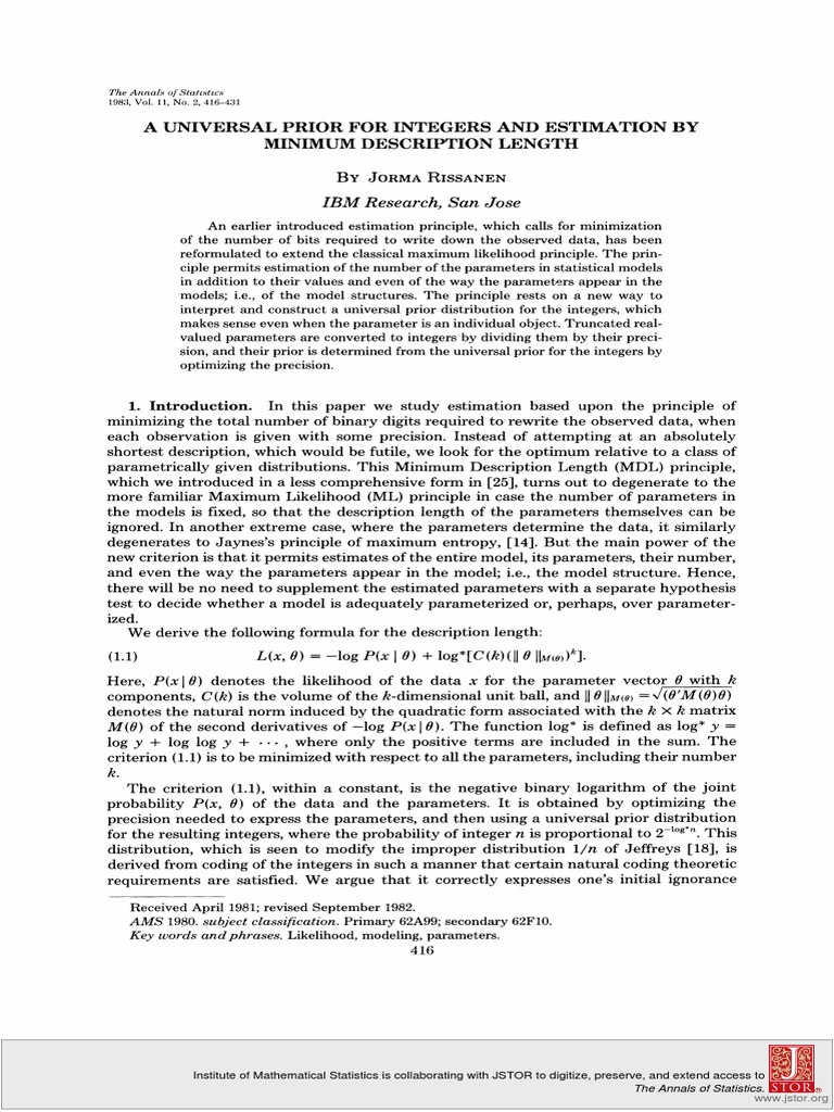 The Institute of Mathematical Statistics Partners with JSTOR to ...