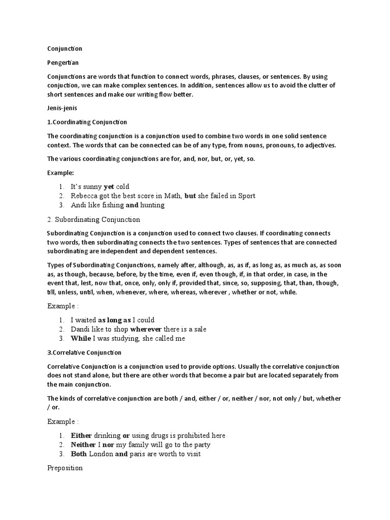 Conjunction And Preposition Pdf Preposition And Postposition Linguistic Typology