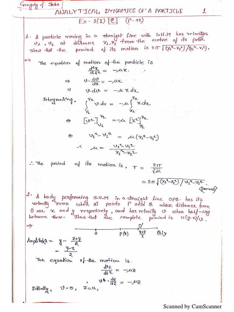 Analytical Dynamics Motion in A Straight Line | PDF