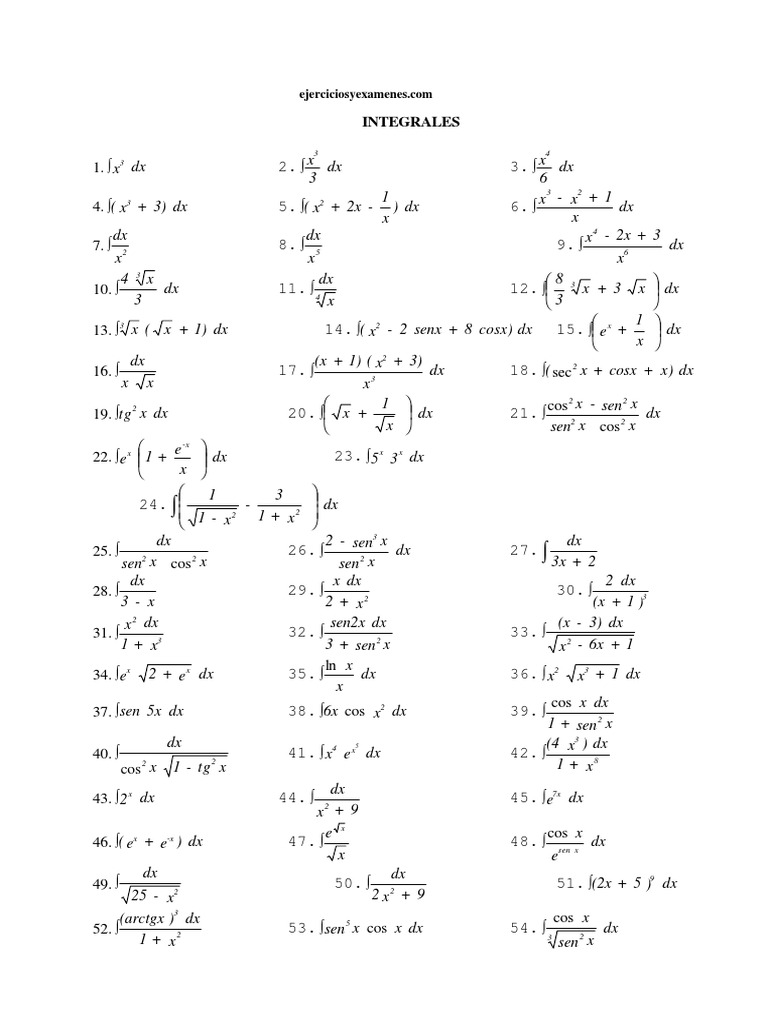 Repaso Integrales | PDF
